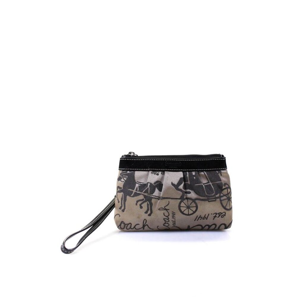 Coach Logo Embellished Embroidery Full Zip Small Wall… - Gem